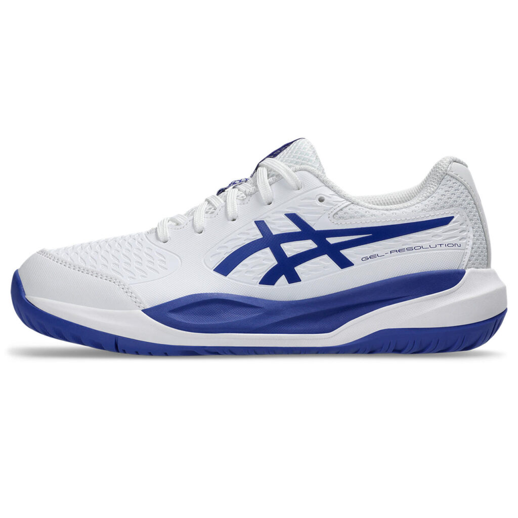 Asics Junior Gel-Resolution X GS All Court Shoe (White/Dark Cobalt ...