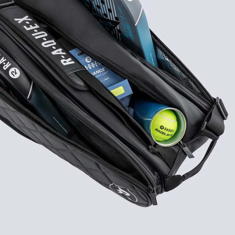 Raquex Elite Padel Racket Bag (Black) | Stringers' World