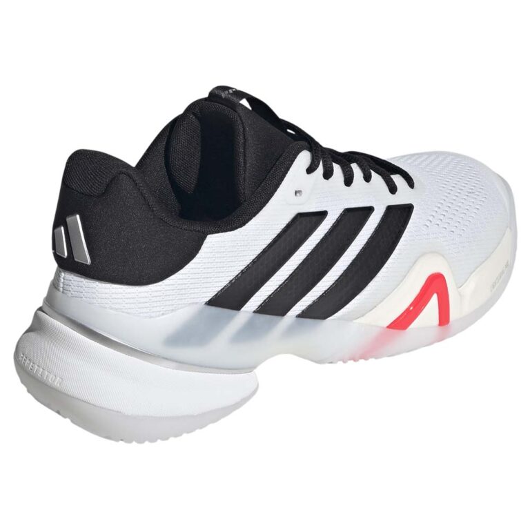 Adidas Mens Barricade 14 WIDE All Court Shoe (White/Black/Lucid Red ...