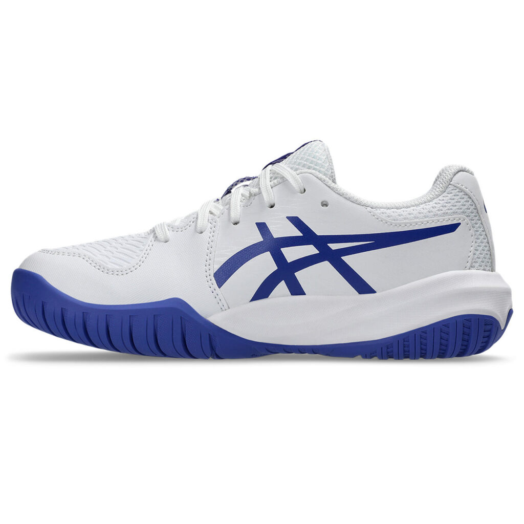 Asics Junior Gel-Resolution X GS All Court Shoe (White/Dark Cobalt ...