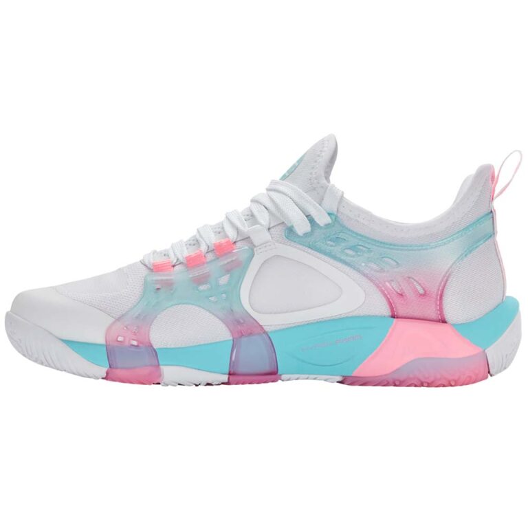 K-Swiss Womens K-Frame Padel Shoes (White/Soft Neon Blue/Neon Bubblegum ...