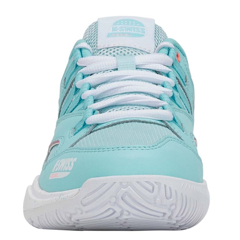 K-Swiss Womans Tura Team Padel Shoes (Soft Neon Blue/White/Blue Glow ...